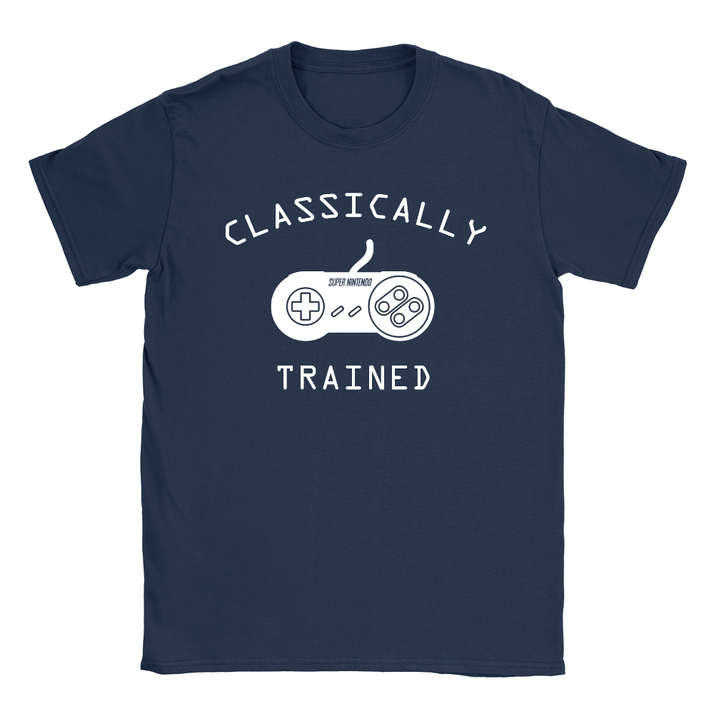 Classically Trained Mens T-Shirt Funny Classic Gaming Top Gift Present ...