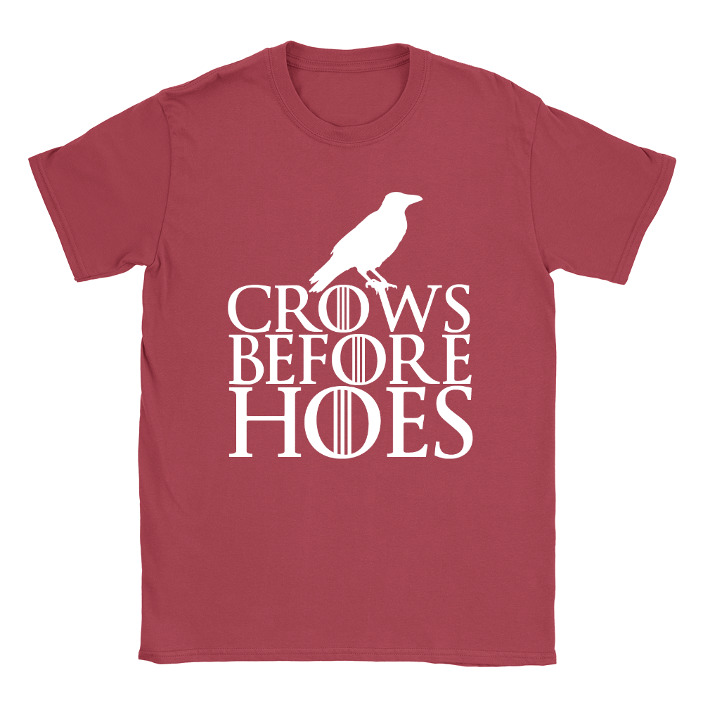 Crows Before Hoes Mens T-Shirt Game Of Thrones GoT Cool Funny Slogan ...